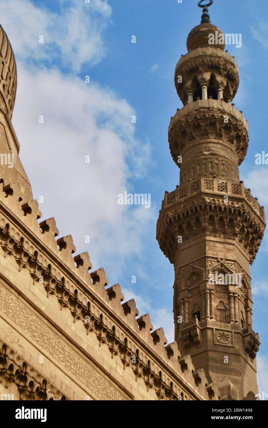 minaret, Sultan Hassan Mosque, Cairo, Egypt Stock Photo - Alamy