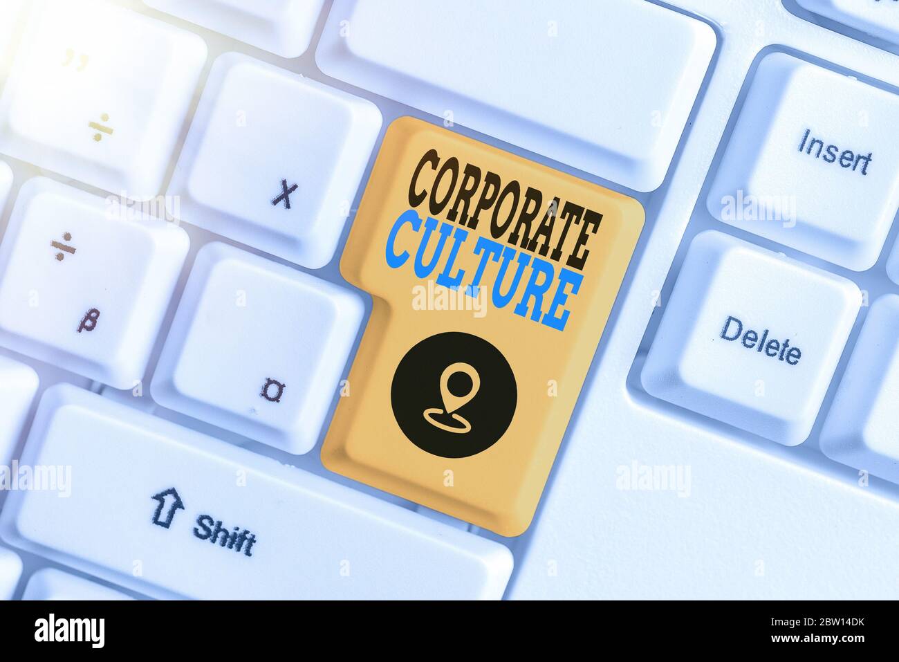 Writing note showing Corporate Culture. Business concept for pervasive ...
