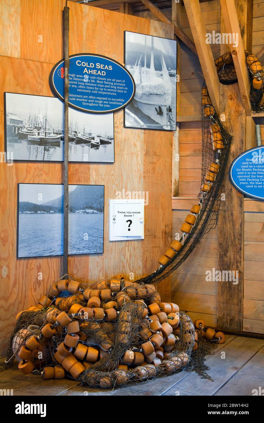 Fishing exhibit at Icy Strait Point Cannery Museum, Hoonah City ...