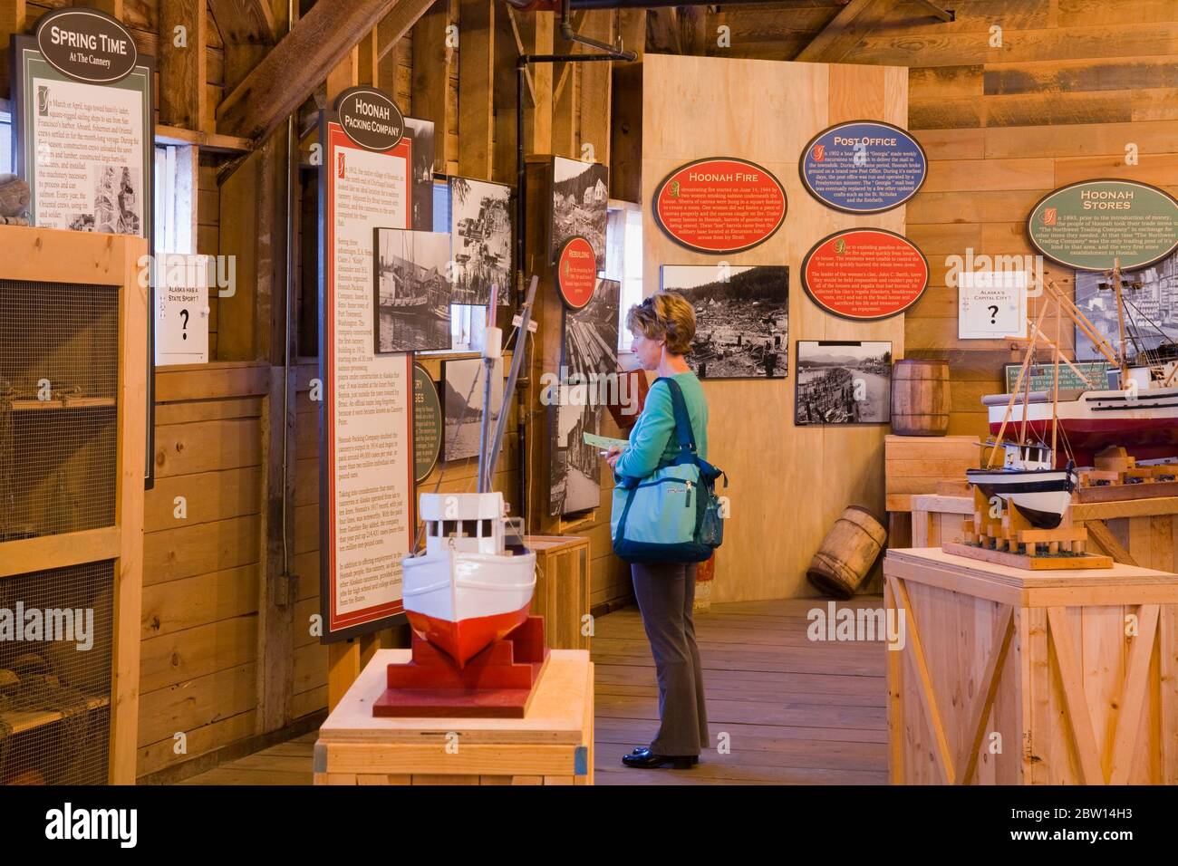 Fishing exhibit at Icy Strait Point Cannery Museum, Hoonah City ...
