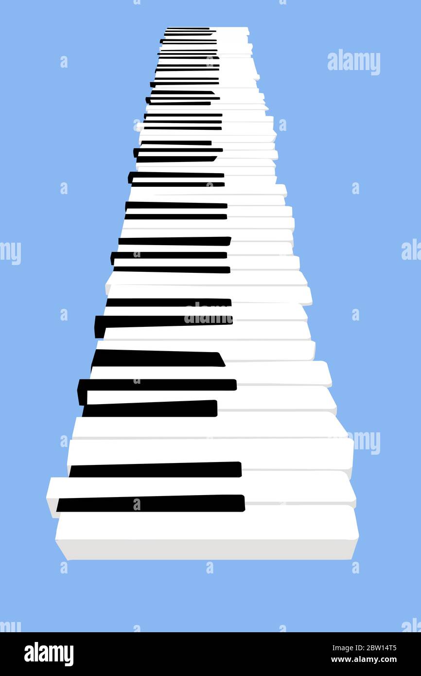 Piano keyboard cut out Stock Vector Images - Alamy