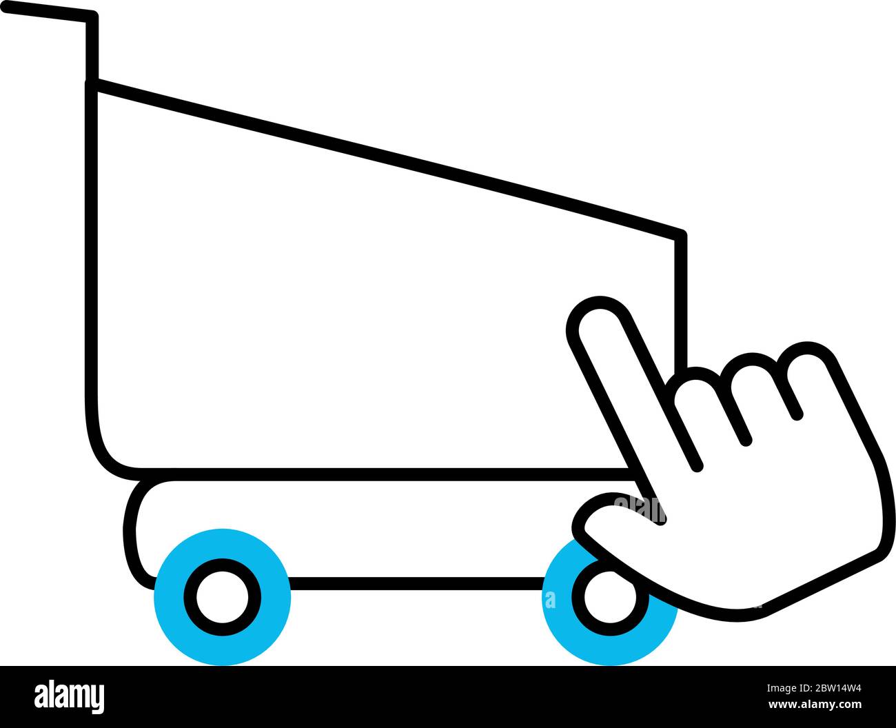 clicking shopping cart mobile marketing and e-commerce vector ...