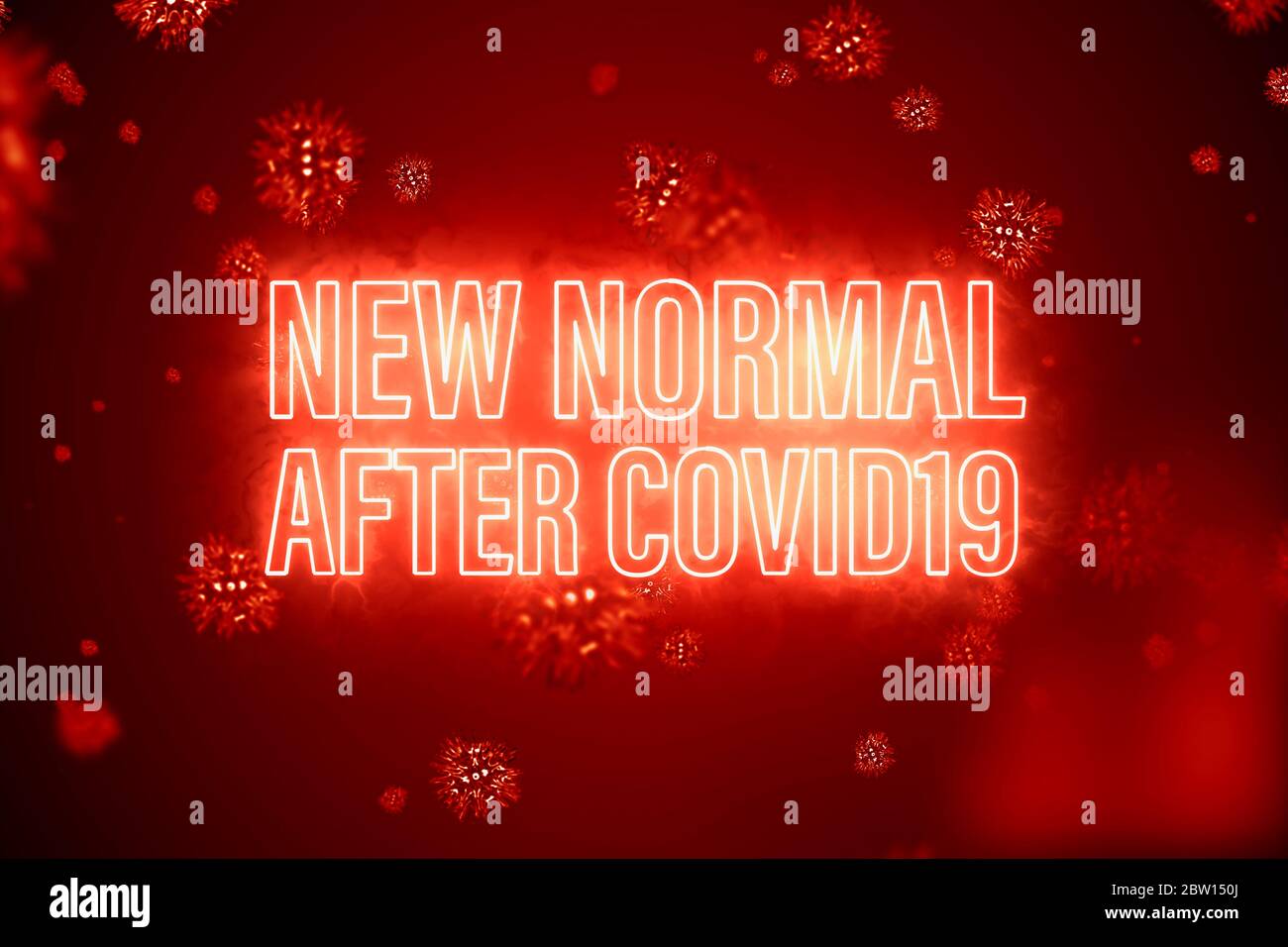 New normal after Covid19 text with 3d rendering covid-19 coronavirus ...