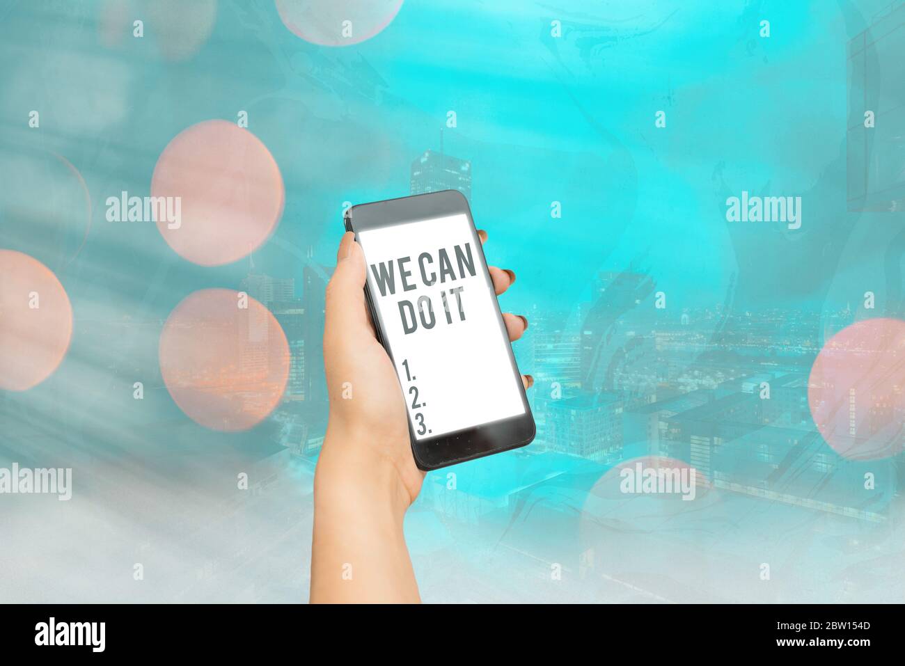 Conceptual hand writing showing We Can Do It. Concept meaning see ...