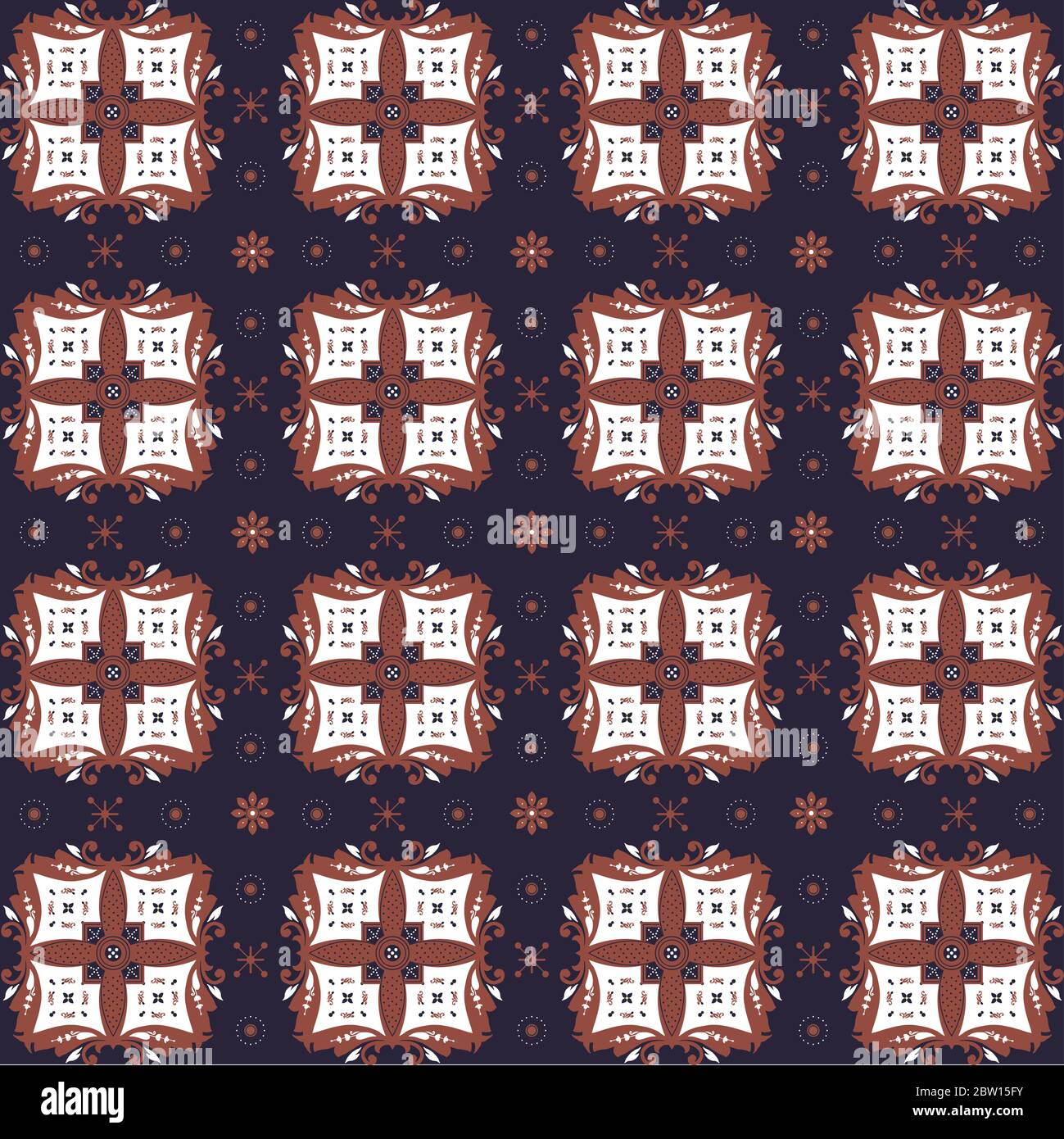 Batik indonesian blue Stock Vector Images - Alamy