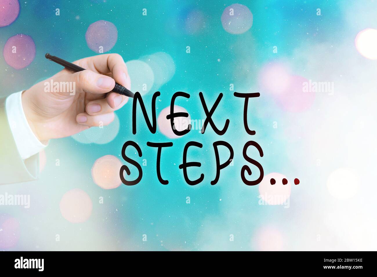 Conceptual hand writing showing Next Steps. Concept meaning something ...