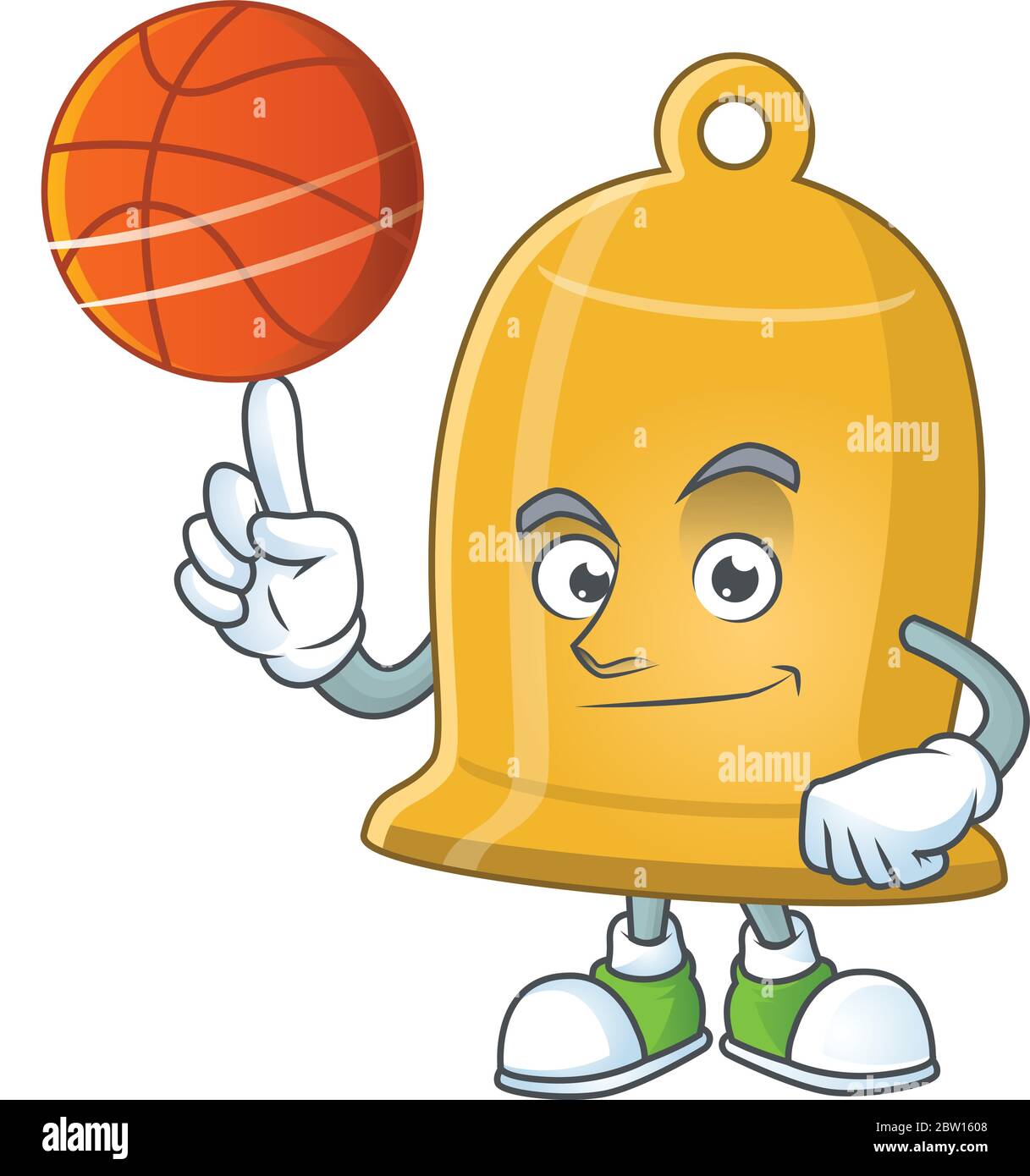 An sporty bell mascot design style playing basketball on league Stock ...