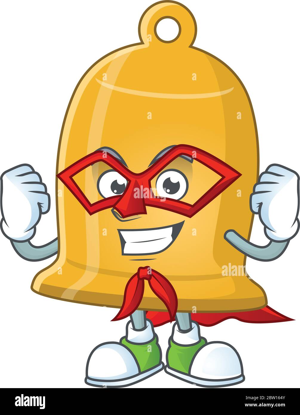 Bell cartoon drawing concept performed as a Super hero Stock Vector ...