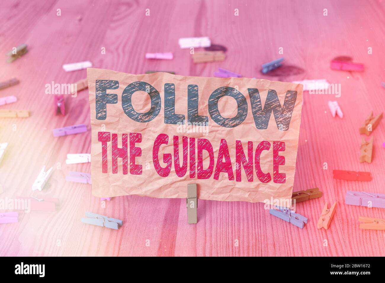 Conceptual hand writing showing Follow The Guidance. Concept meaning ...