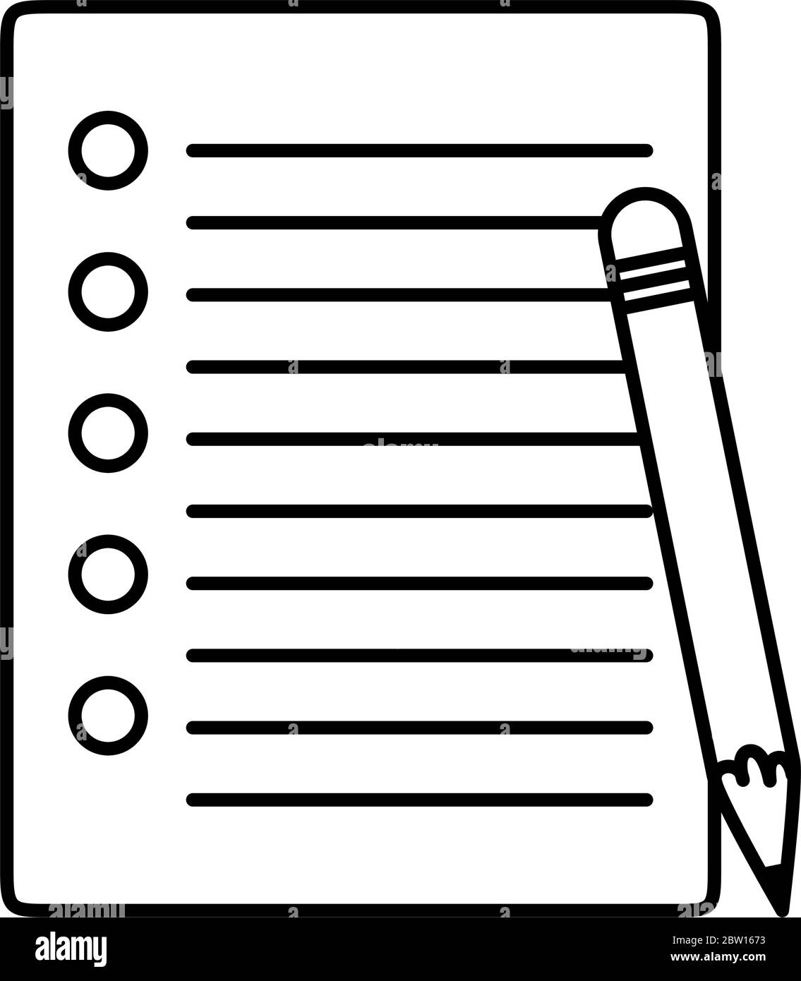 paper pencil ordering marketing and e-commerce vector illustration line ...