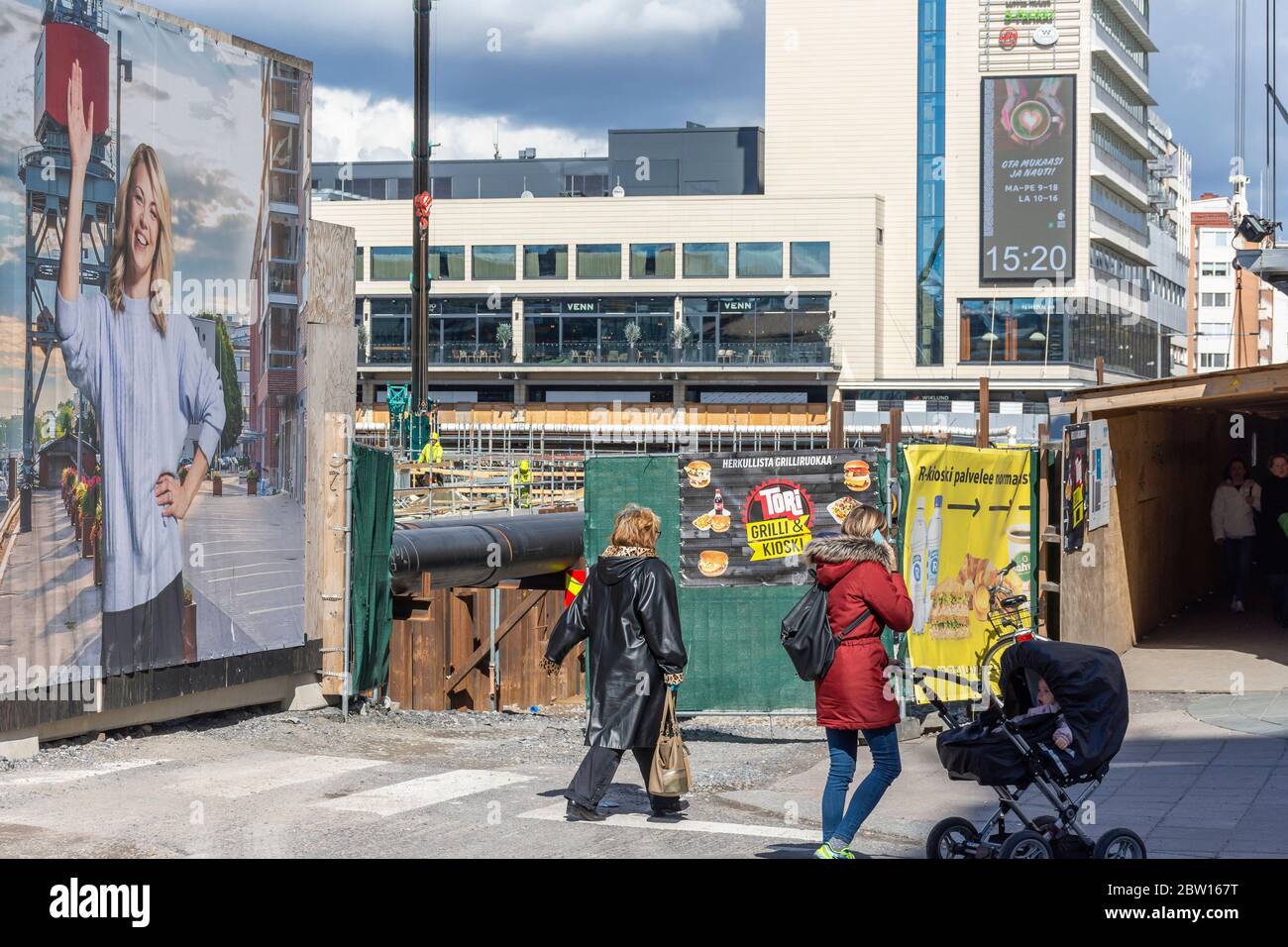 Turku Market square under renovation in Turku Finland Stock Photo - Alamy