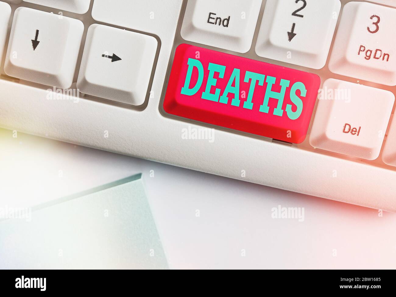 Handwriting text Deaths. Conceptual photo permanent cessation of all ...