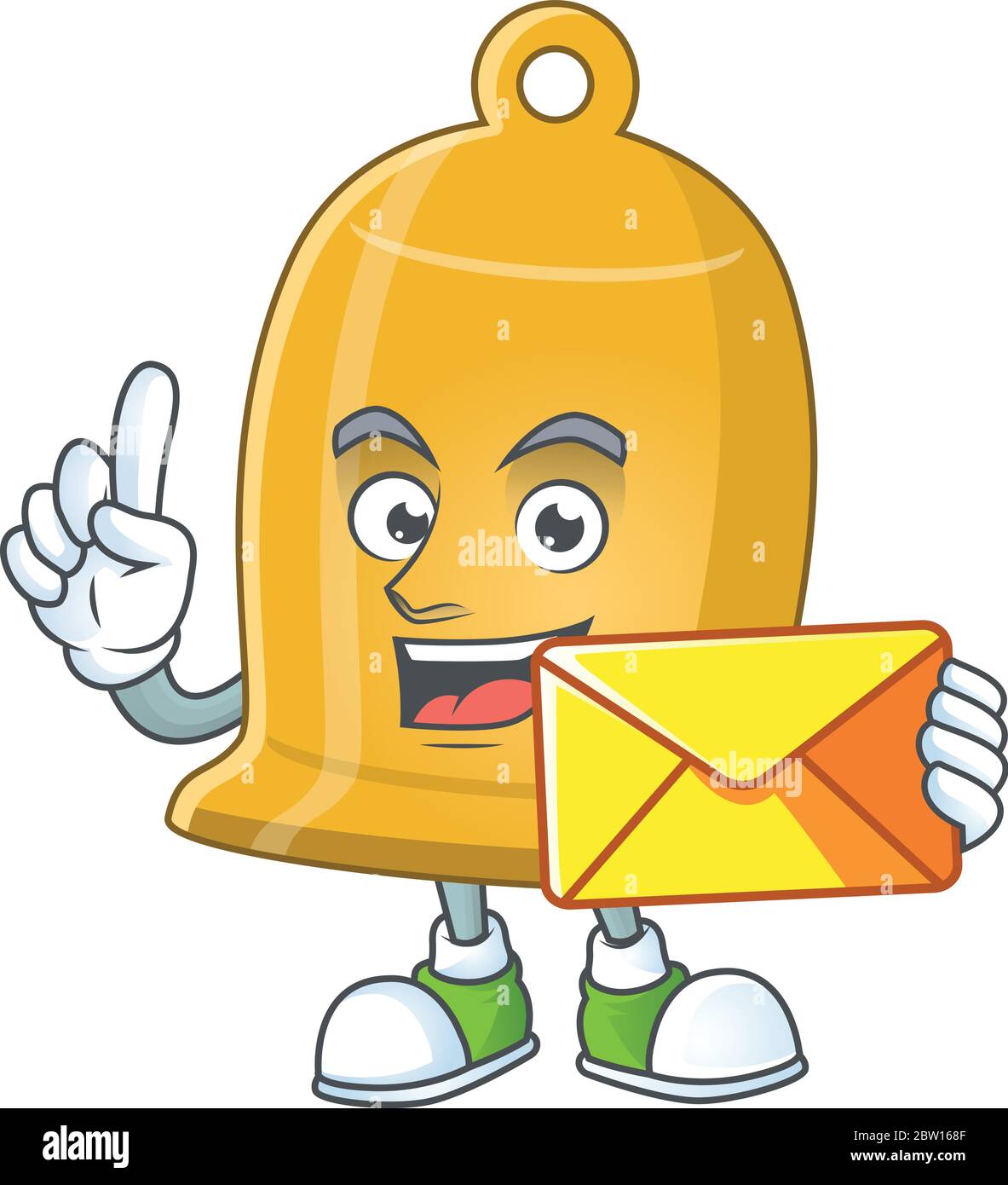 A cartoon picture of bell bring brown envelope Stock Vector Image & Art ...