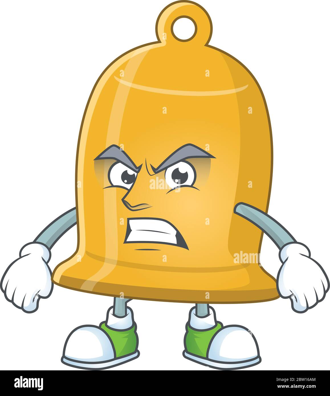 cartoon drawing of bell showing angry face Stock Vector Image & Art - Alamy