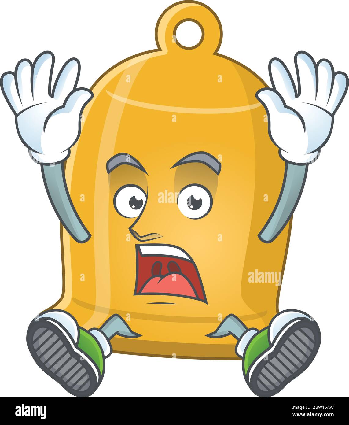 cartoon character design of bell having shocking gesture Stock Vector ...