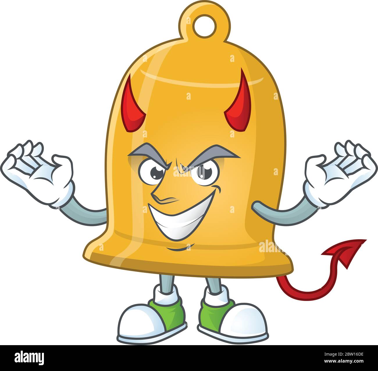 A cartoon image of bell as a devil character Stock Vector Image & Art ...