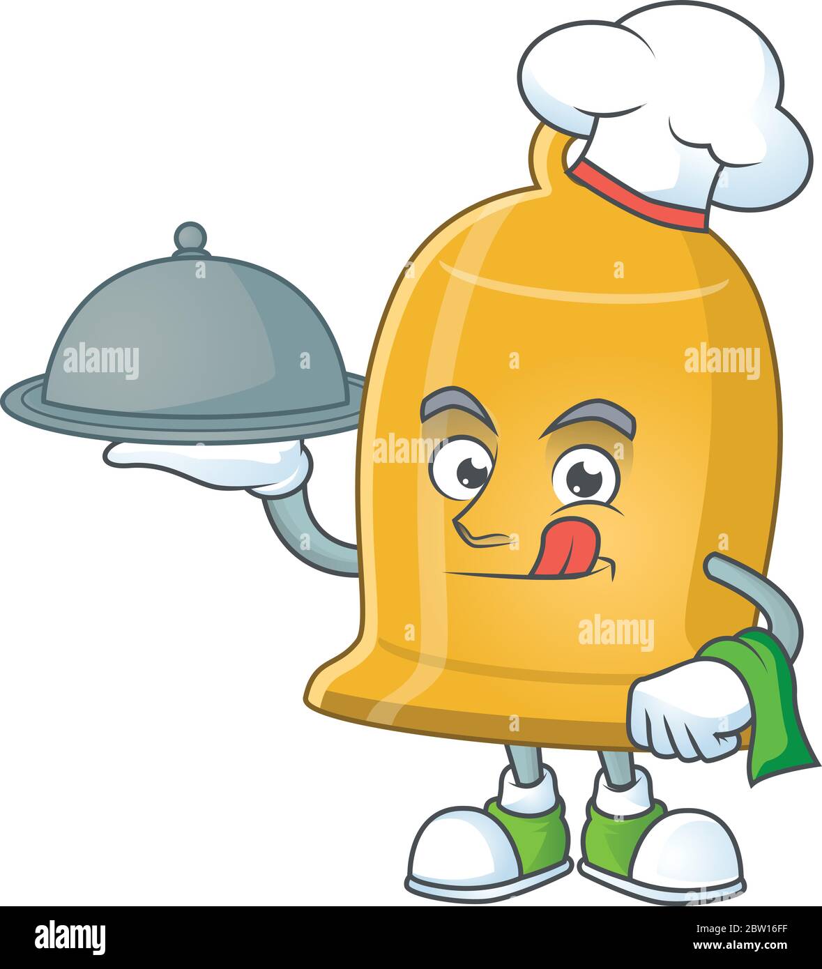 Chef ringing doorbell Stock Vector Images - Alamy