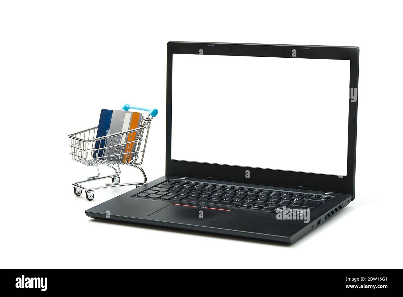 Woman shopping online order Cut Out Stock Images & Pictures - Alamy