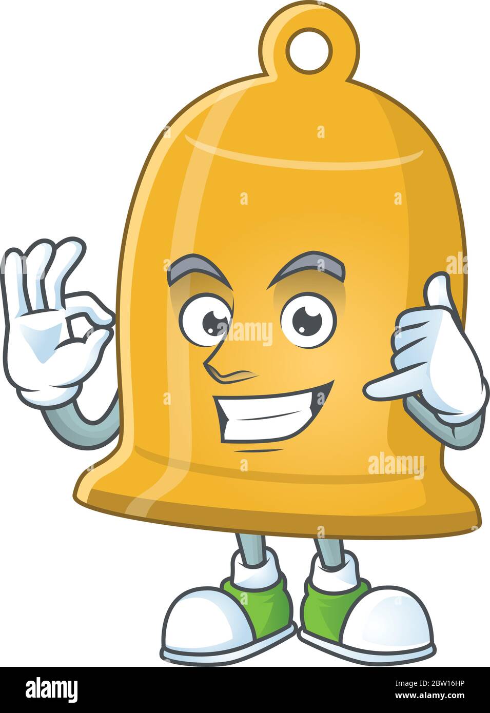 cartoon picture of bell make a call gesture Stock Vector Image & Art ...