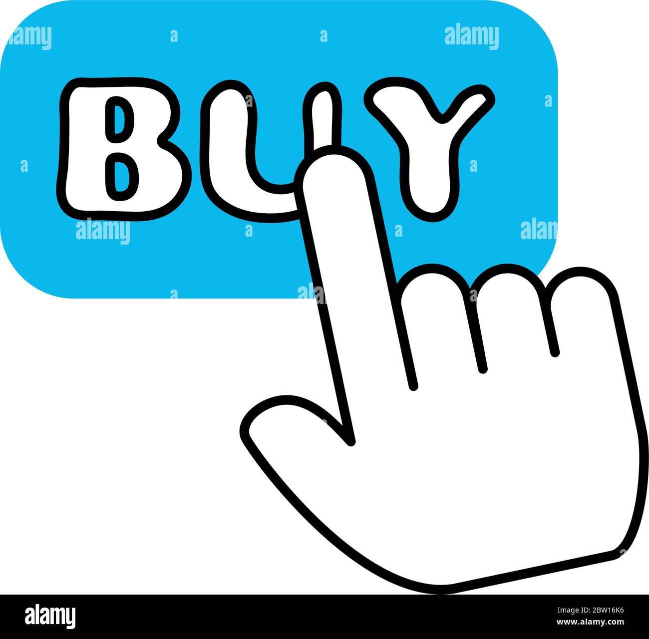clicking button buy app mobile marketing and e-commerce vector ...