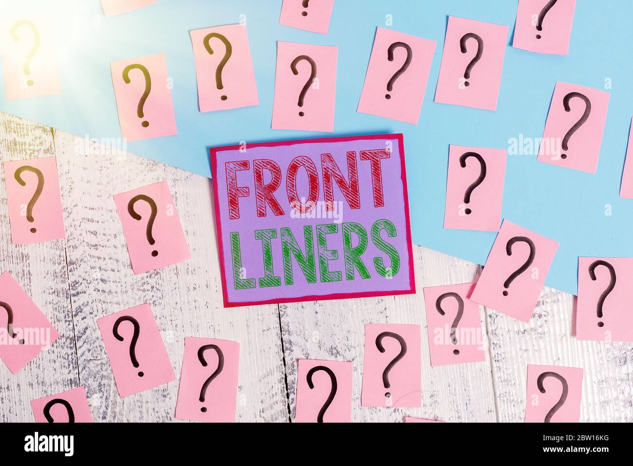 Handwriting text Frontliners. Conceptual photo most important or ...
