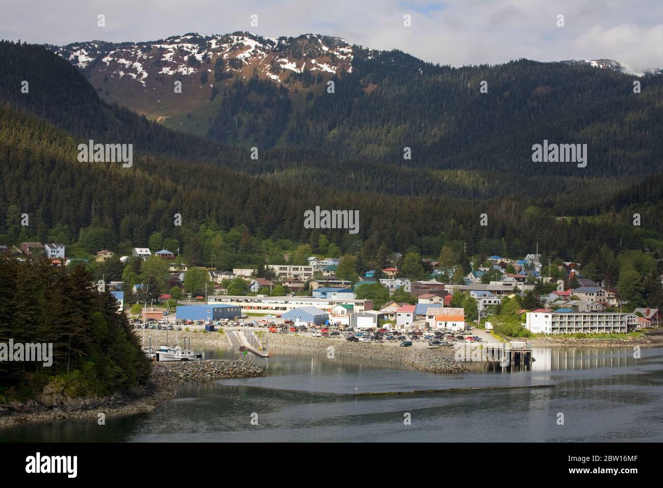 Douglas Island Marina across the Gastineau Channel from Juneau City ...