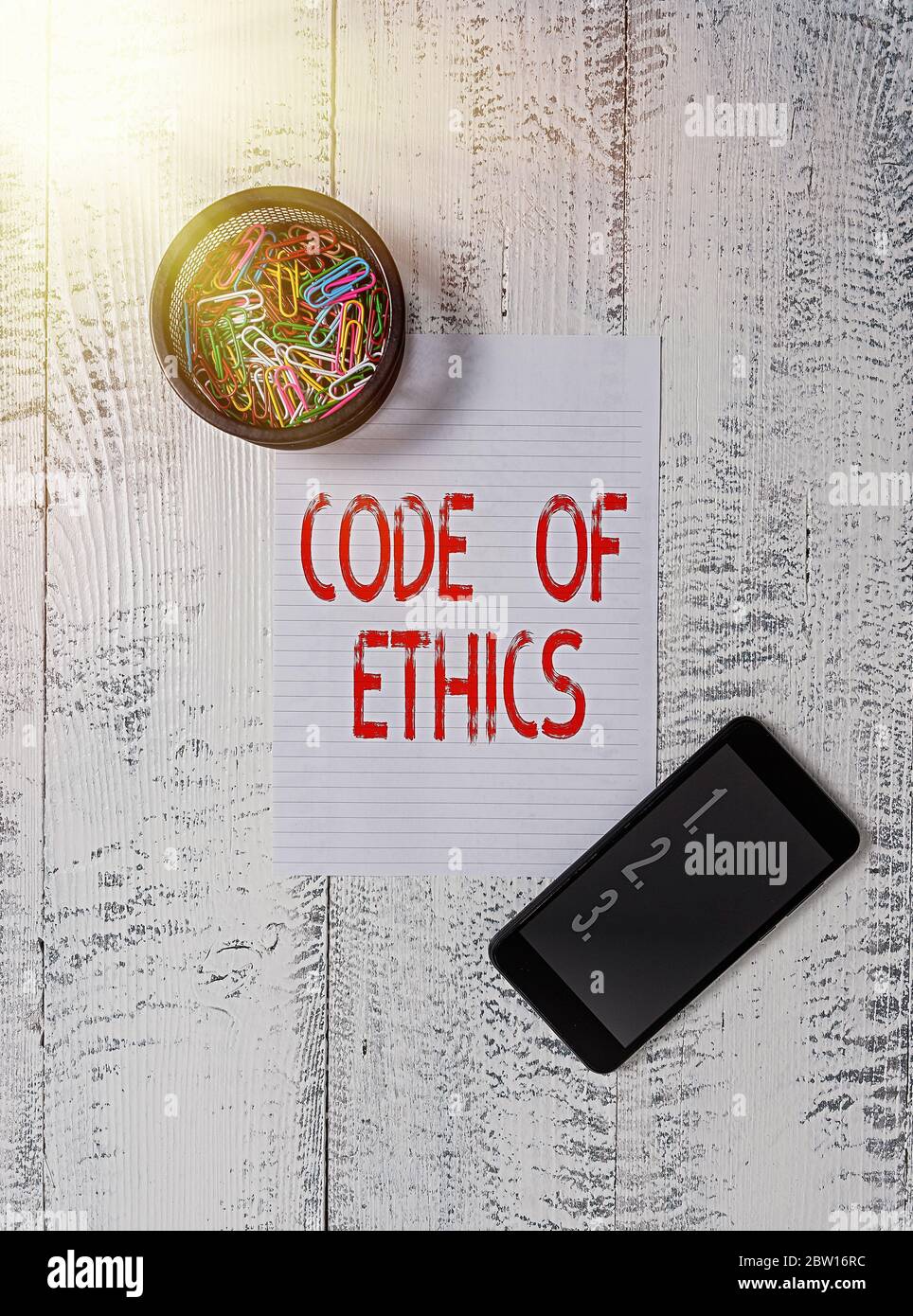 Handwriting text writing Code Of Ethics. Conceptual photo basic guide ...