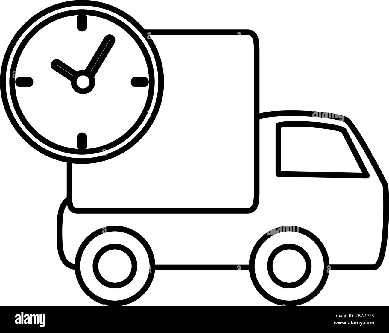 truck speed service mobile marketing and e-commerce vector illustration ...