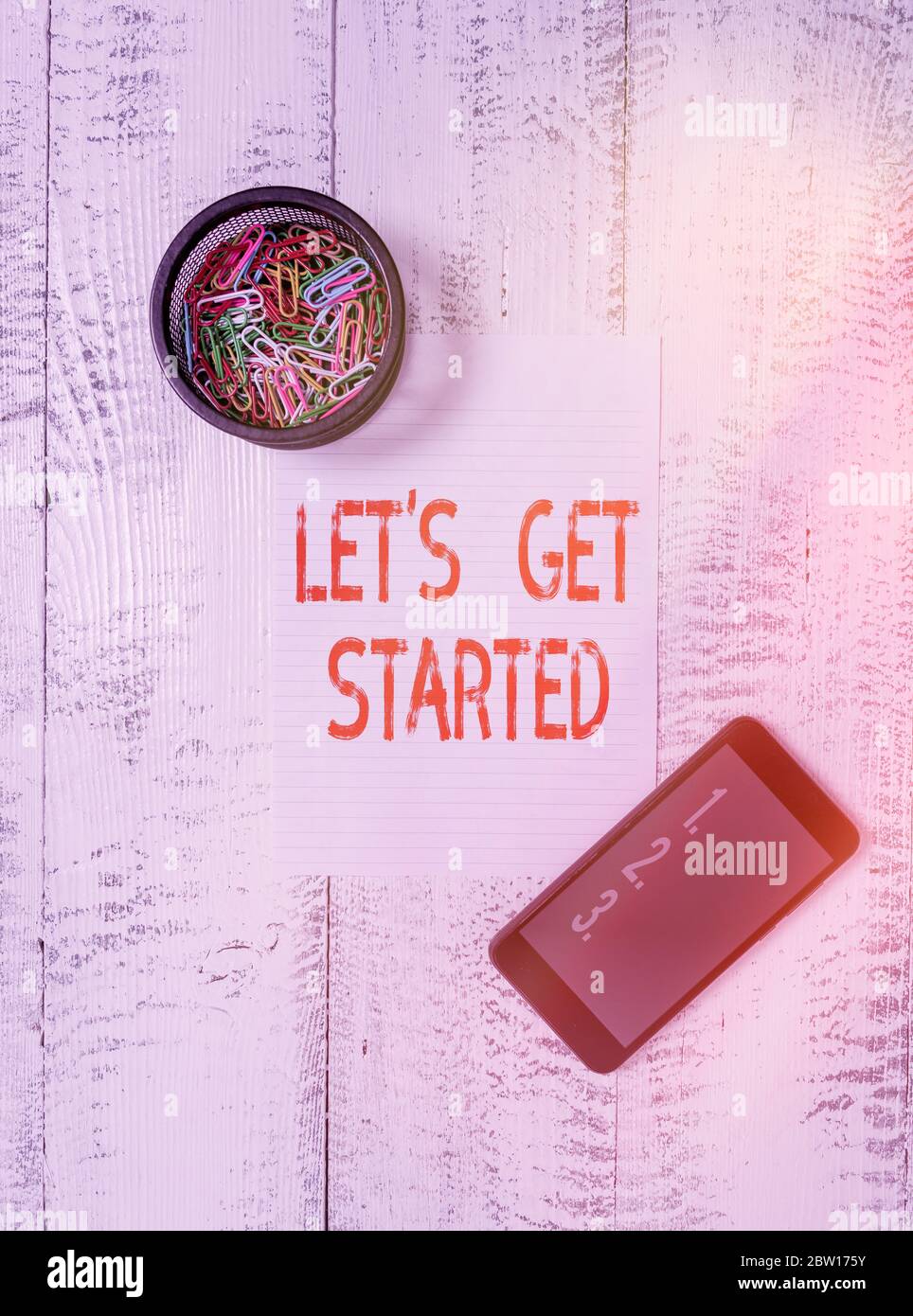 Handwriting text writing Let S Is Get Started. Conceptual photo to ...