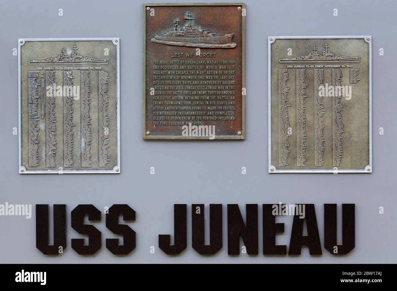 Uss juneau memorial hi-res stock photography and images - Alamy
