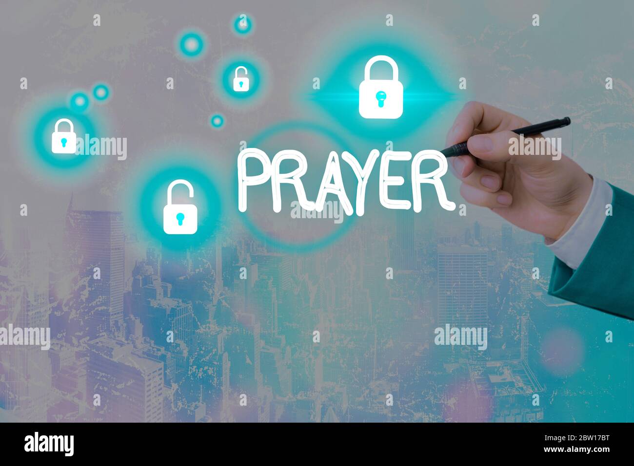 Handwriting text writing Prayer. Conceptual photo solemn request for ...