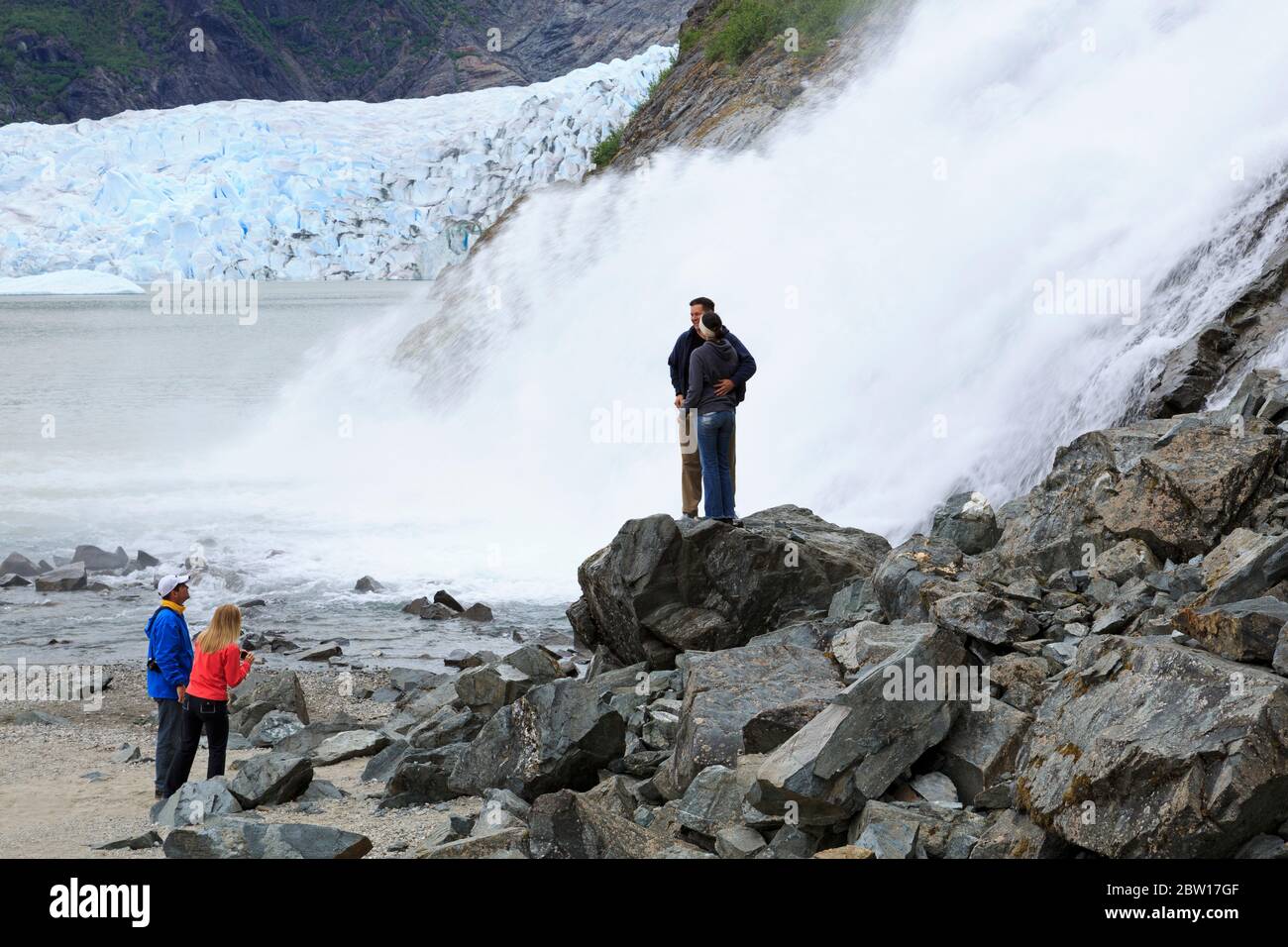 Nugget Falls at Mendenhall Glacier,Juneau,Alaska,USA Stock Photo - Alamy