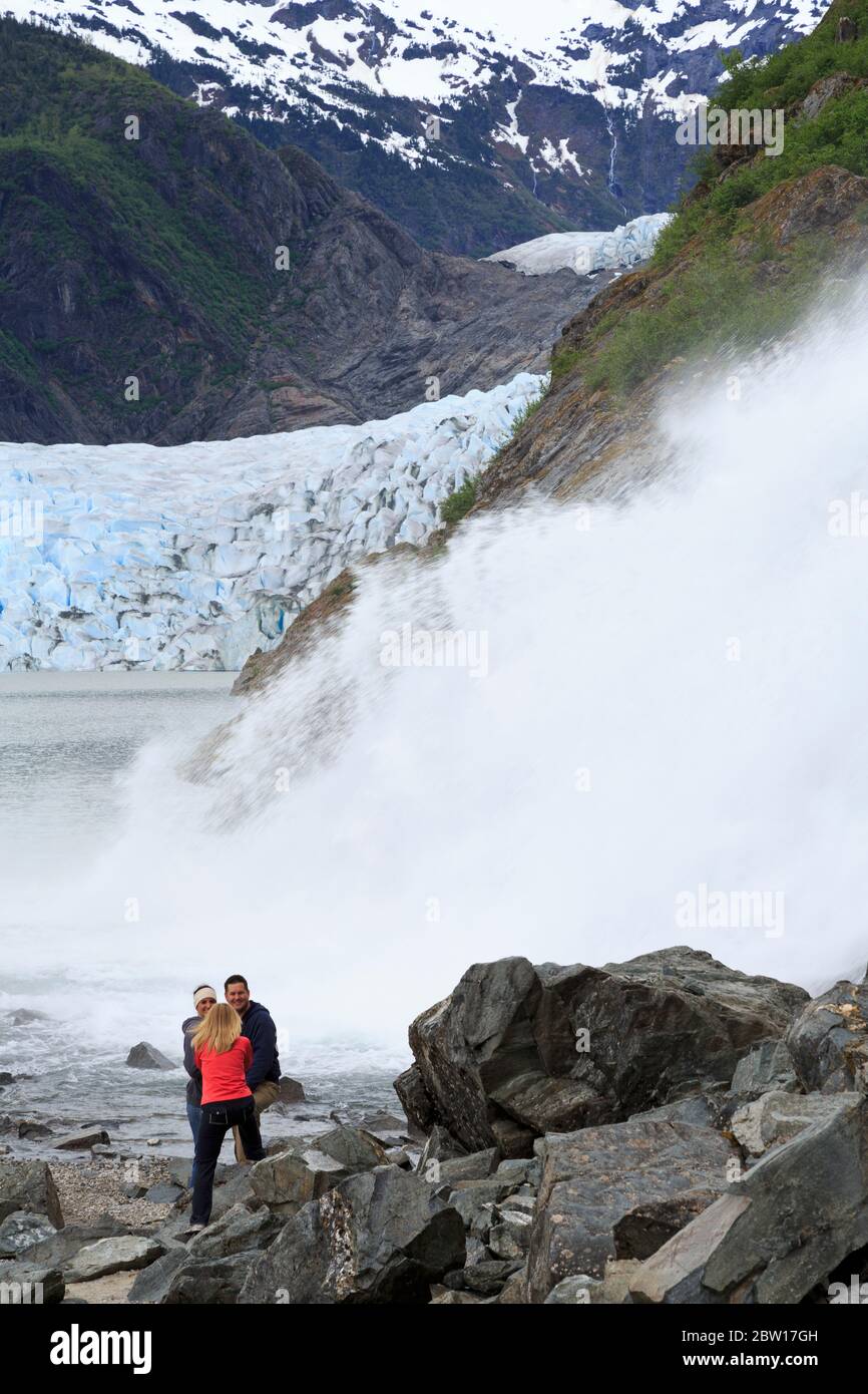 Nugget Falls at Mendenhall Glacier,Juneau,Alaska,USA Stock Photo - Alamy