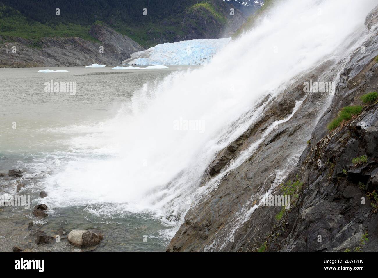 Nugget Falls at Mendenhall Glacier,Juneau,Alaska,USA Stock Photo - Alamy