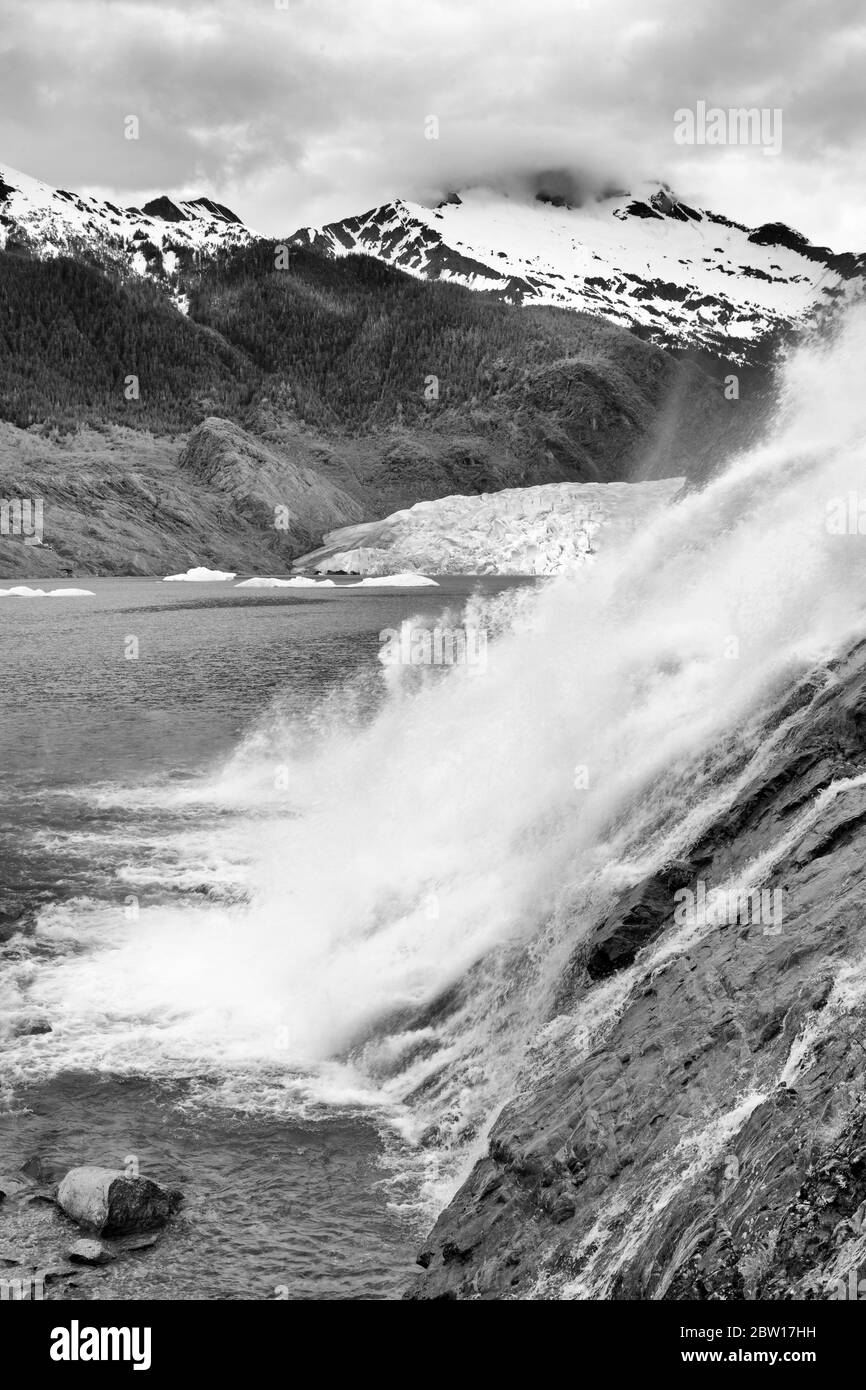 Nugget Falls at Mendenhall Glacier,Juneau,Alaska,USA Stock Photo - Alamy