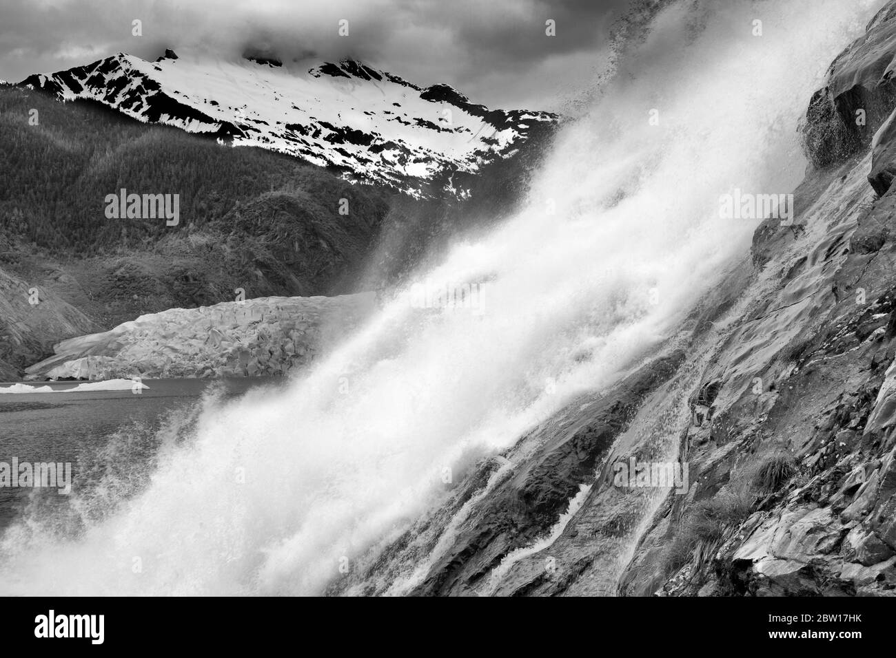Nugget Falls at Mendenhall Glacier,Juneau,Alaska,USA Stock Photo - Alamy