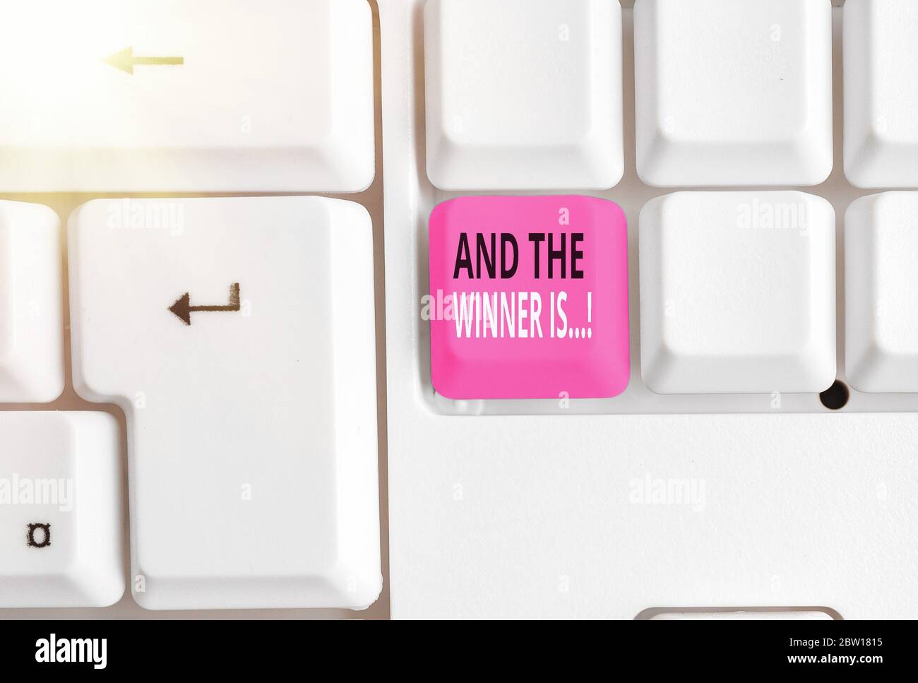 Word writing text And The Winner Is. Business photo showcasing ...