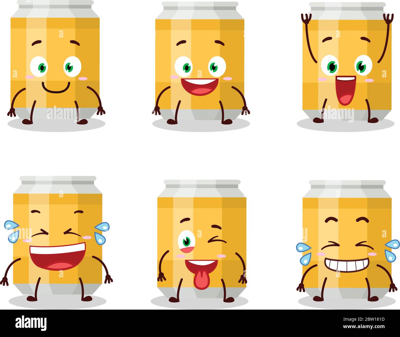 Cartoon character of beer can with smile expression Stock Vector Image ...