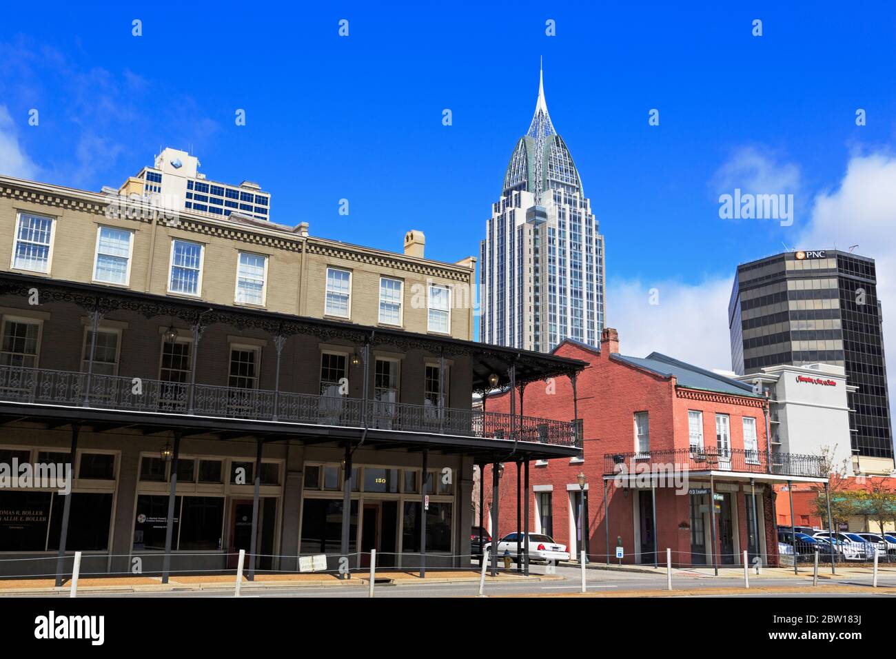 Government Street & skyscraper, Mobile, Alabama, USA Stock Photo - Alamy