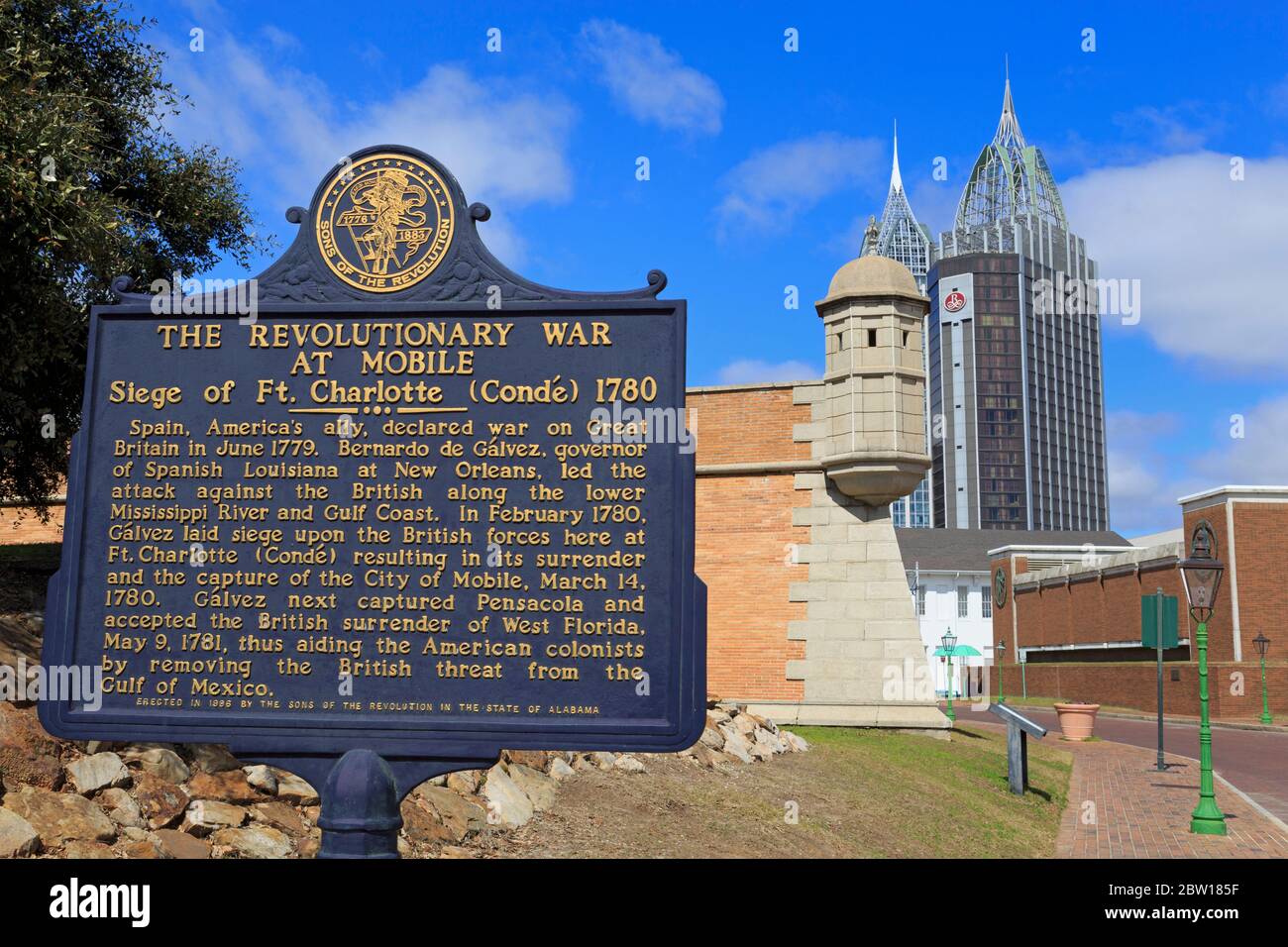 Fort Conde & skyscrapers, Mobile, Alabama, USA Stock Photo - Alamy