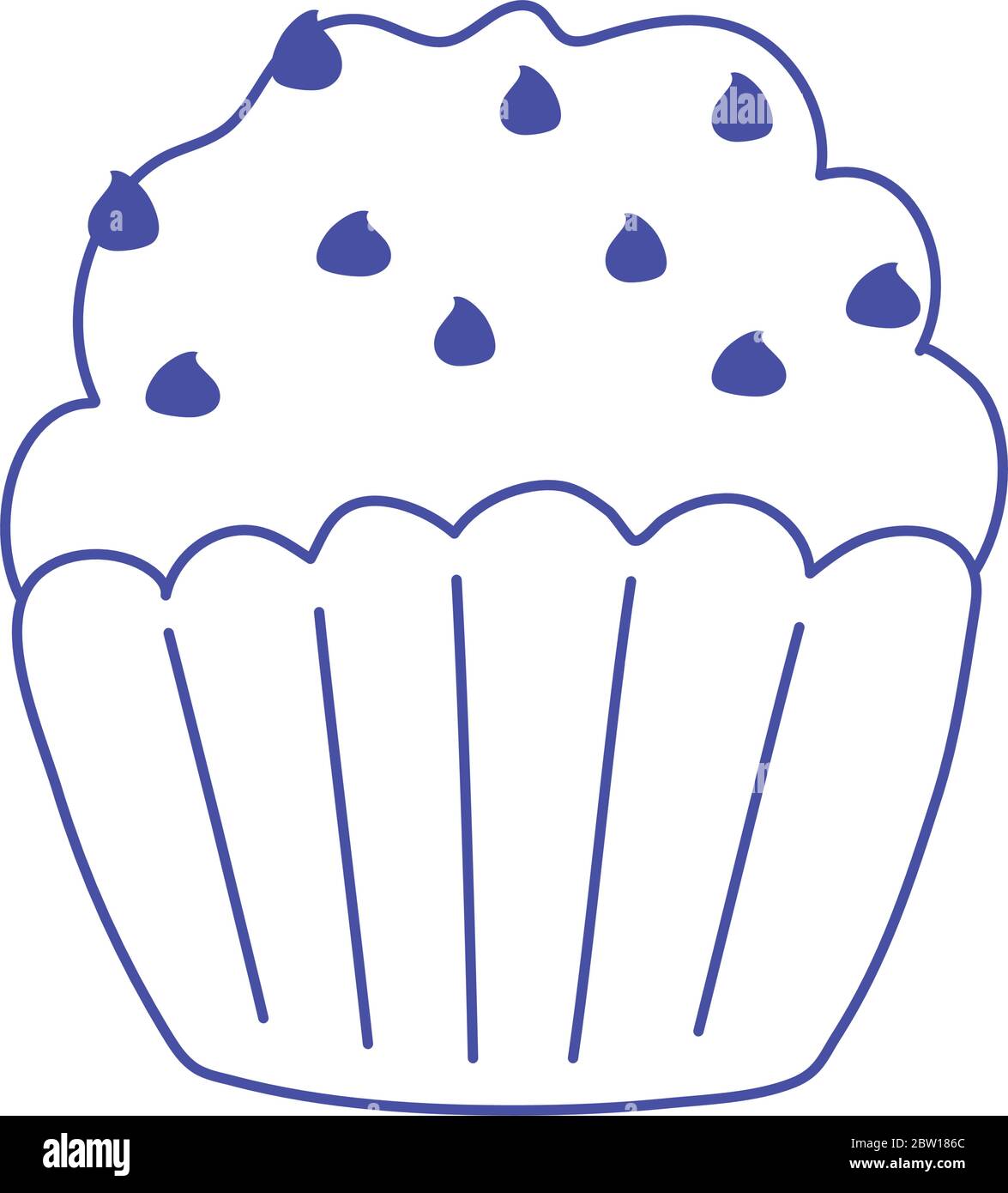 Sweet Cupcake Dessert Bakery Isolated Icon Design Vector Illustration