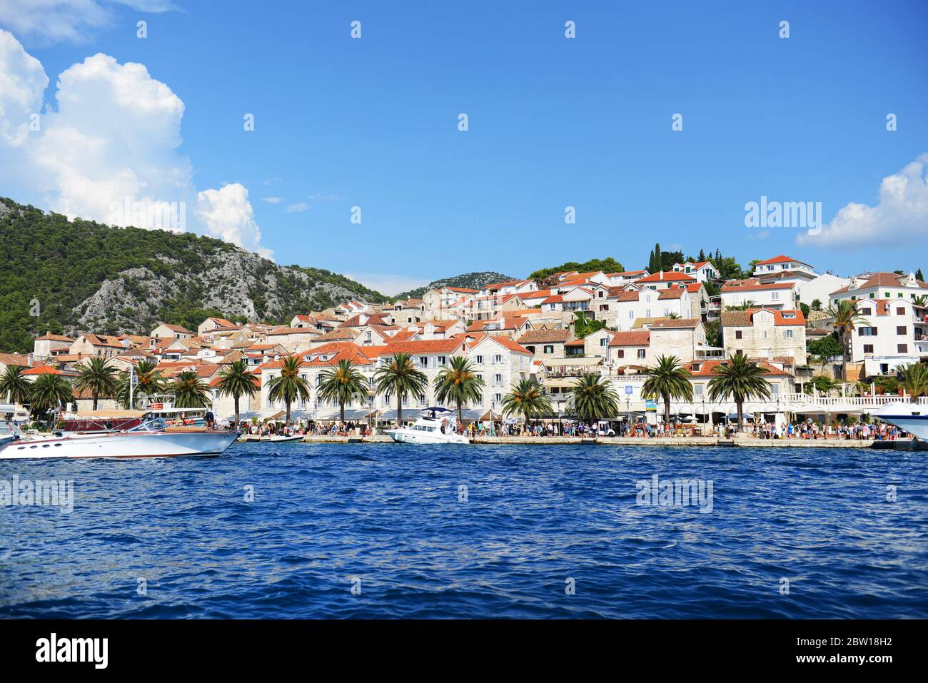 Views of Hvar from the sea Stock Photo - Alamy