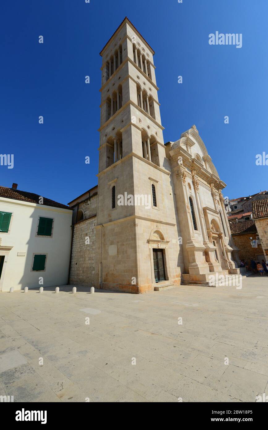Saint Stephen Cathedral in Hvar, Croatia Stock Photo - Alamy