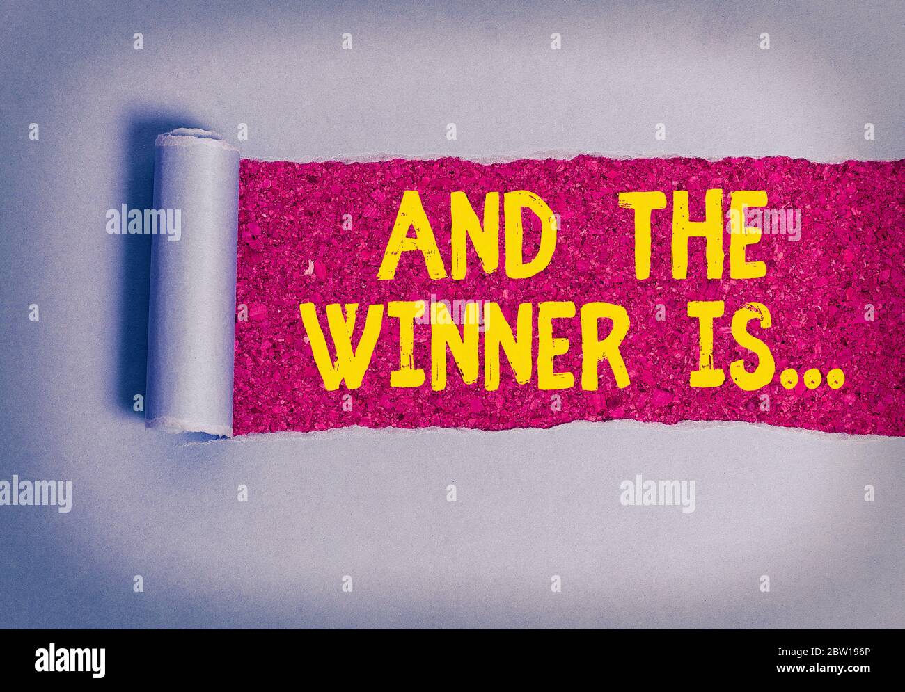 Conceptual hand writing showing And The Winner Is. Concept meaning ...