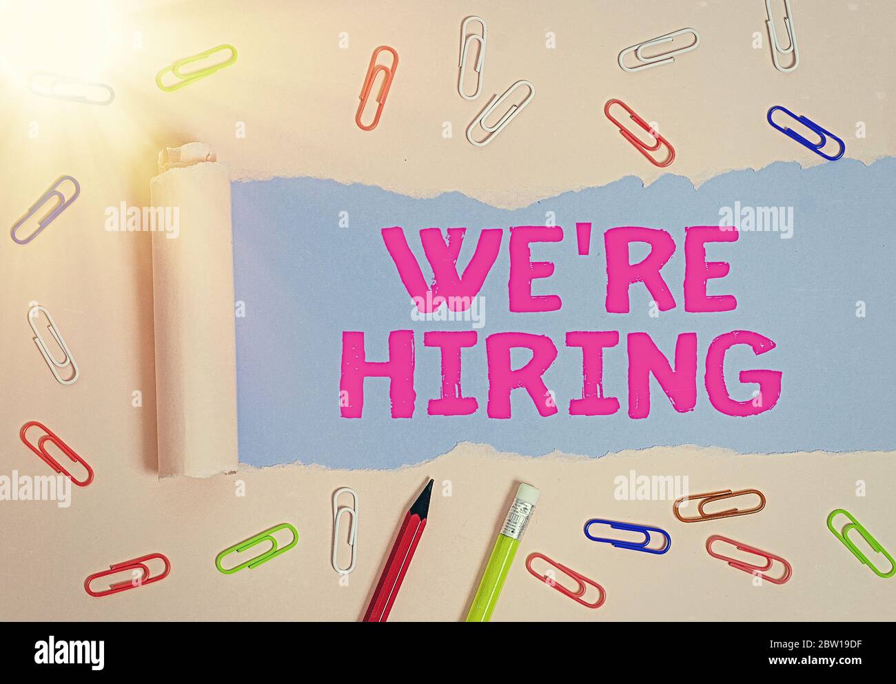 Conceptual hand writing showing We Re Hiring. Concept meaning process ...