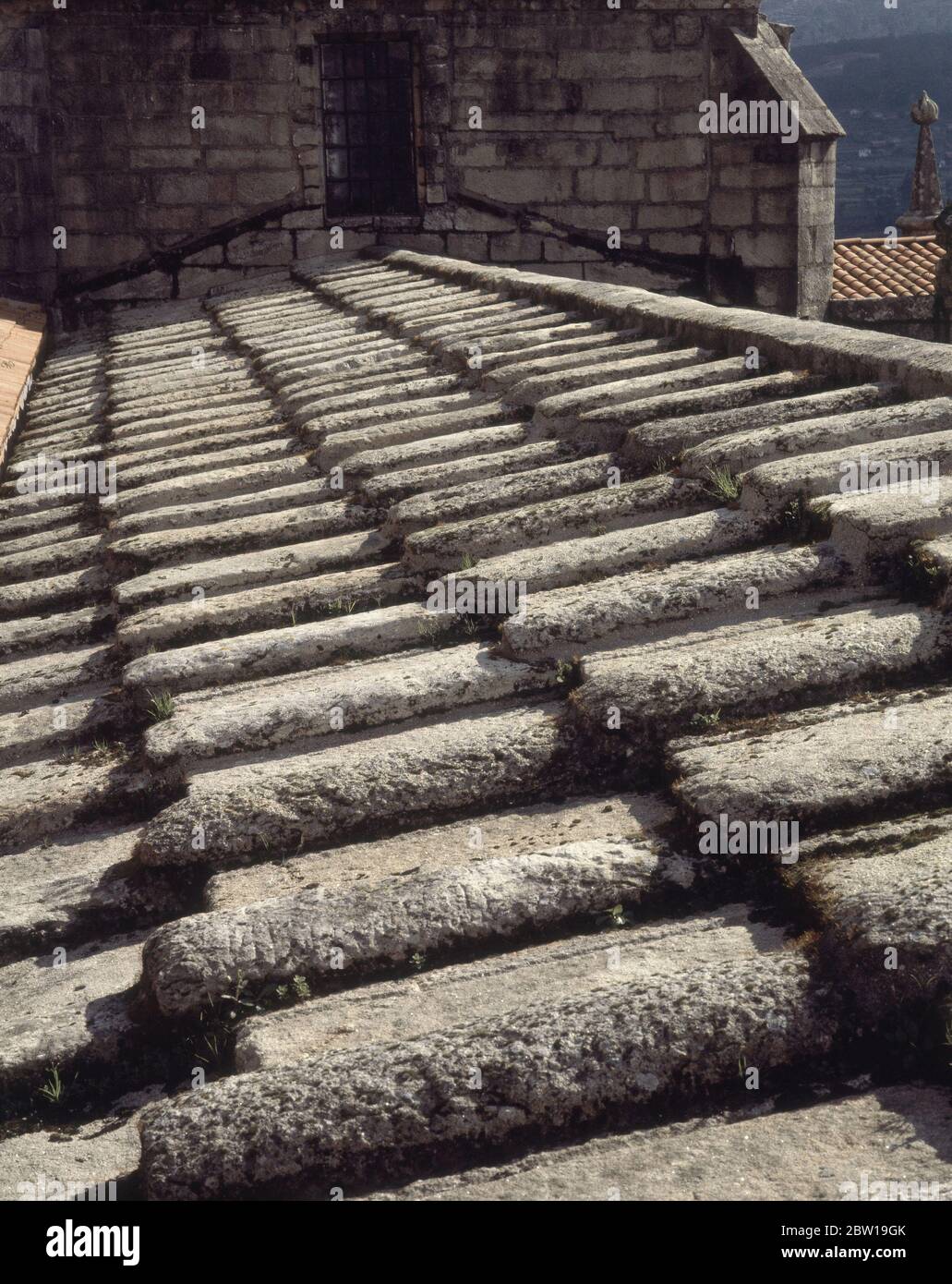 TEJAS. Location: CATEDRAL. Tuy. Pontevedra. SPAIN Stock Photo - Alamy