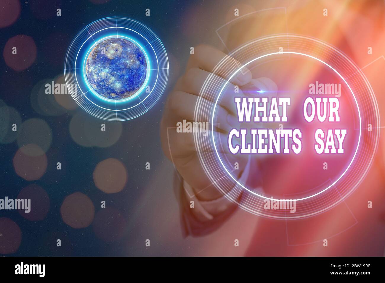 Conceptual hand writing showing What Our Clients Say. Concept meaning ...