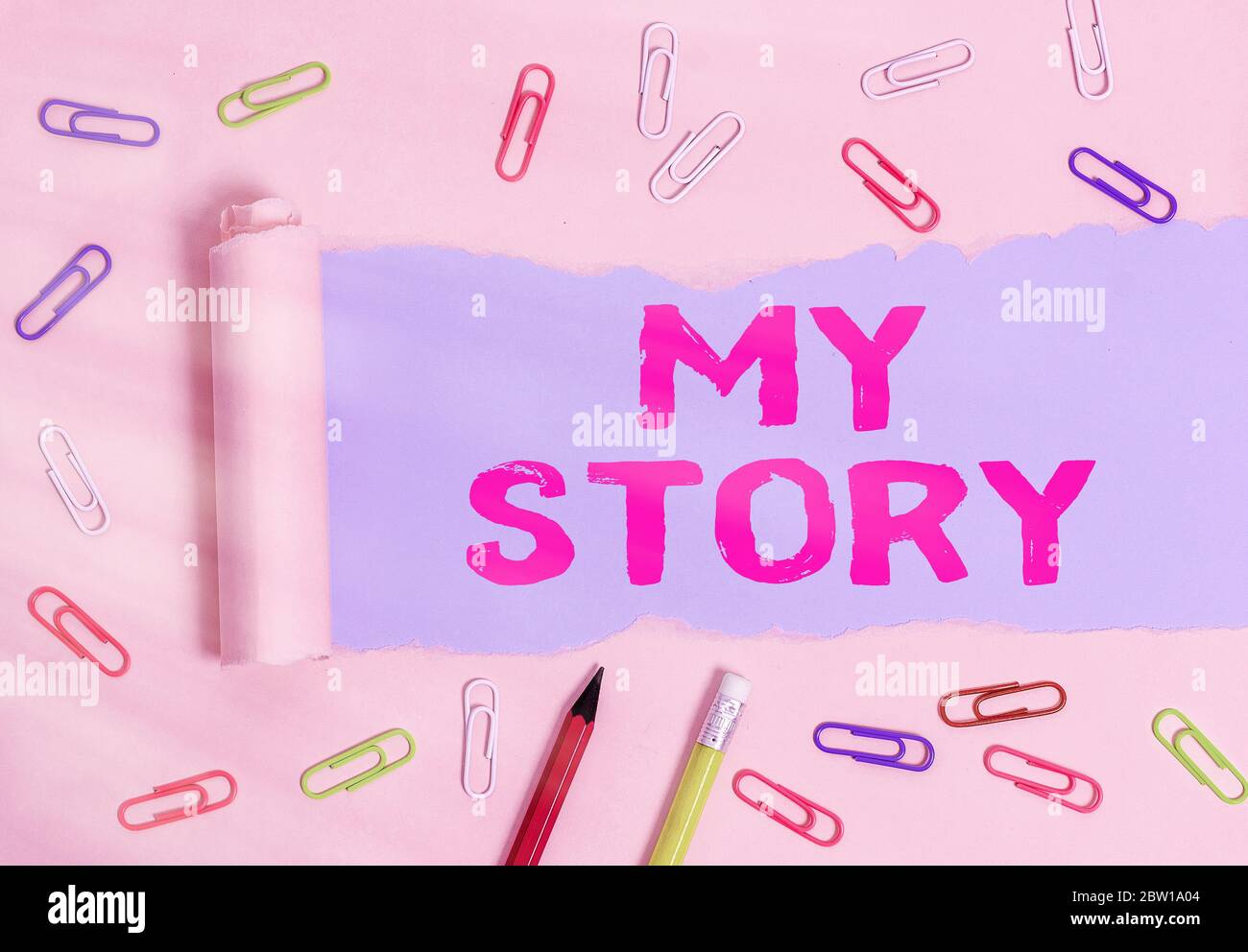 Conceptual hand writing showing My Story. Concept meaning the things or ...