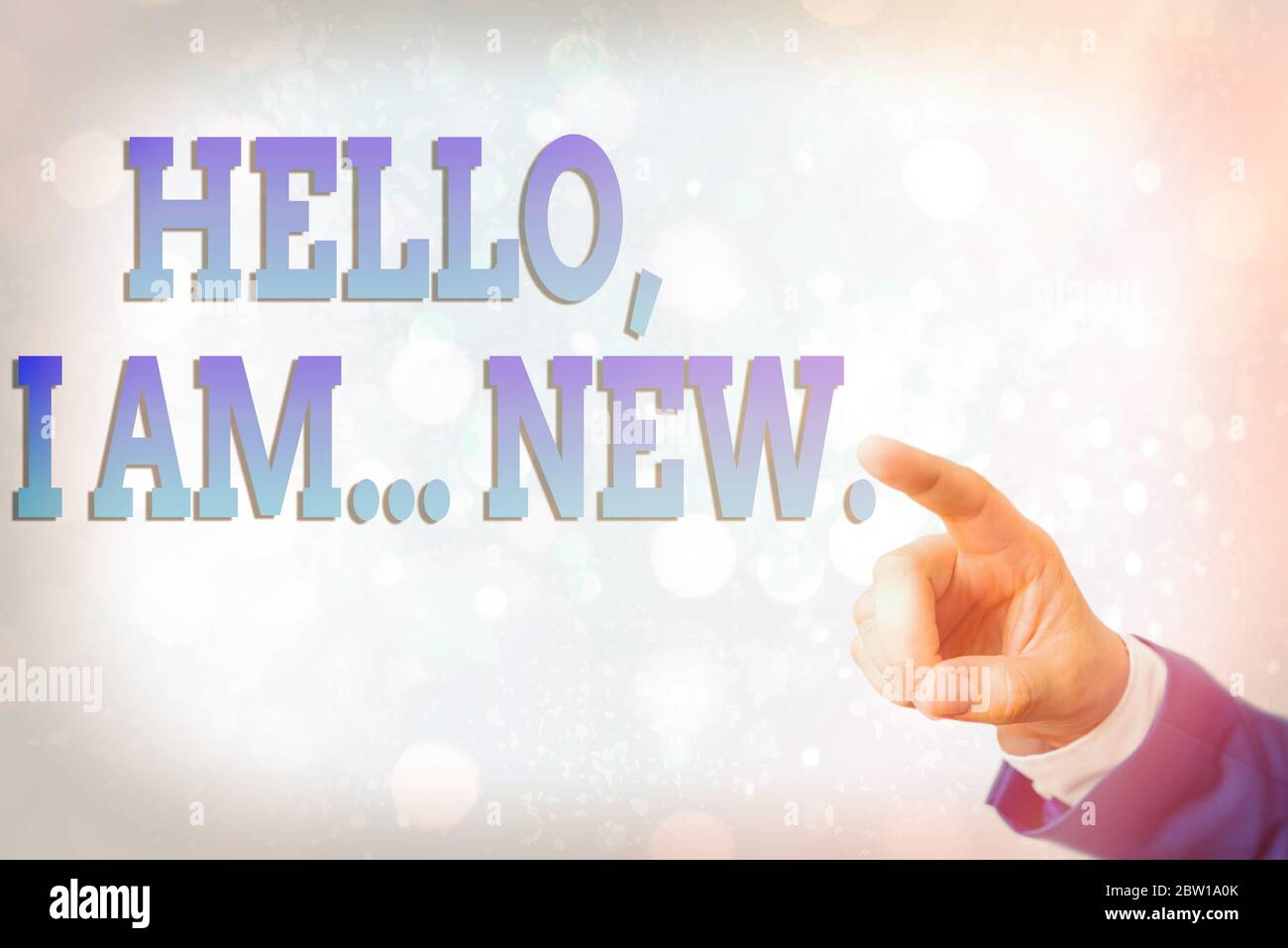 Writing note showing Hello I Am New. Business concept for used greeting ...