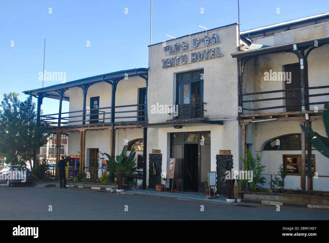 Itagui Taitu hotel, Piassa, Addis Ababa, Ethiopia Stock Photo - Alamy